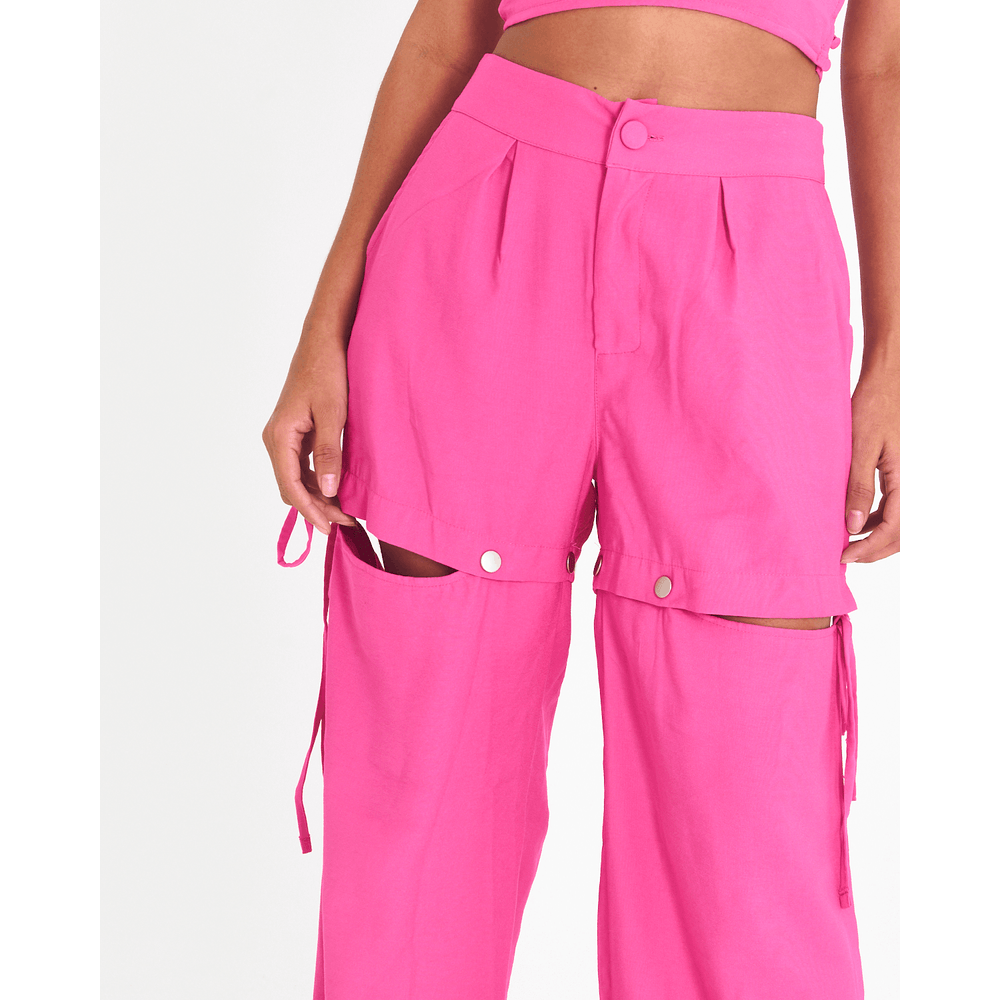 Conjunto Feminino Em Alfaiataria Dois Em Um Tropical - 9542A - modamix